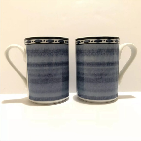Dansk | Dining | Set Of 2 Dansk Bistro Cafe Belgian Blue Coffee Mug Cup ...